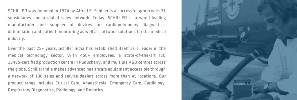 About Schiller India – SCHILLER